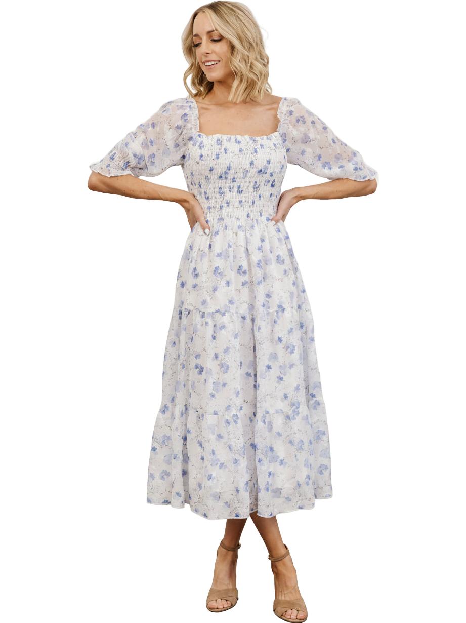 XH TEXTILES XH Textiles Fabian Jacquard Midi Dress